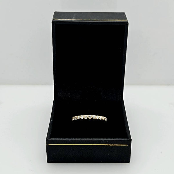 18K Yellow Gold & Diamond Eternity Band- Estate - GREAT AMERICAN JEWELRY ONLINE