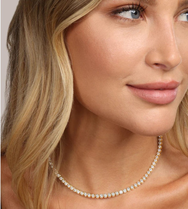 Baroness Tennis Necklace 15". - GREAT AMERICAN JEWELRY ONLINE